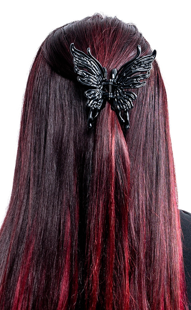 Dark Butterfly Hair Claw Clip | Gothic Hair Accessories Australia