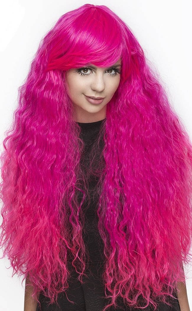 Rockstar Wigs | Alana Long Wavy Hot Pink Wig