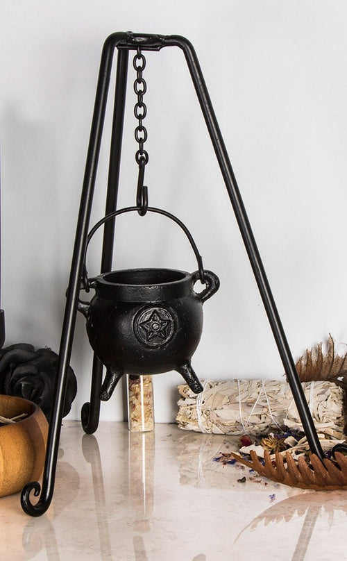 Pagan & Witchcraft Altar Tools | Black Cauldron Stand | Australia