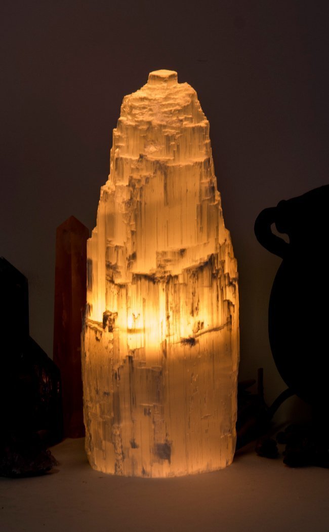 Selenite Crystal Lamp - Medium 25-30cm