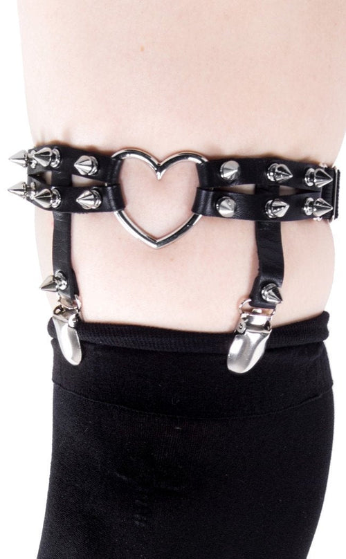 Cold Black Heart | Spike Heart Garter