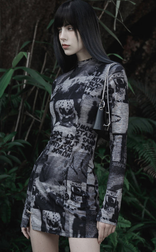 Tabloid Fodder Dress | Shop Punk Rave Alt Clothing - Tragic Beautiful