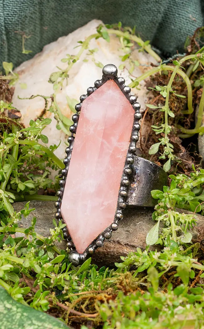 Venus in Aries Rose Quartz Ring | Witchy Crystal Jewellery