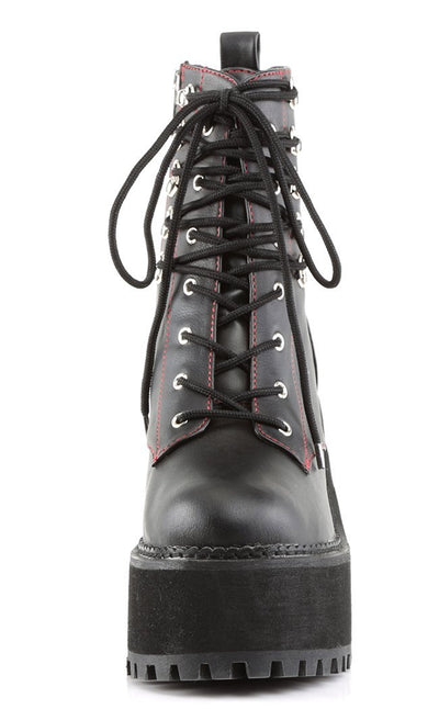 Demonia ASSAULT-100 Black Combat Boots | Gothic Alt Shoes Australia