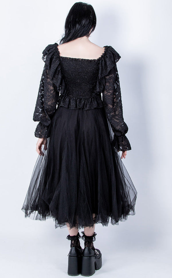 Belladonna Black Lace Top | Punk Rave Australia | Goth Clothing