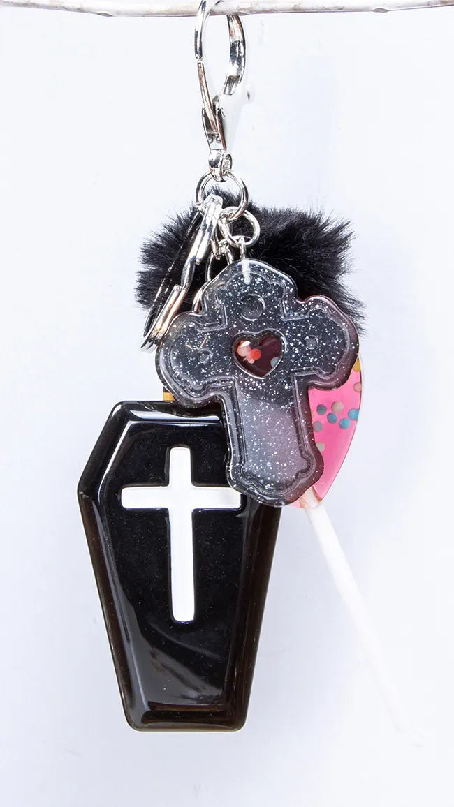 Black Candy Coffin Keychain | Alternative & Goth Jewellery Australia