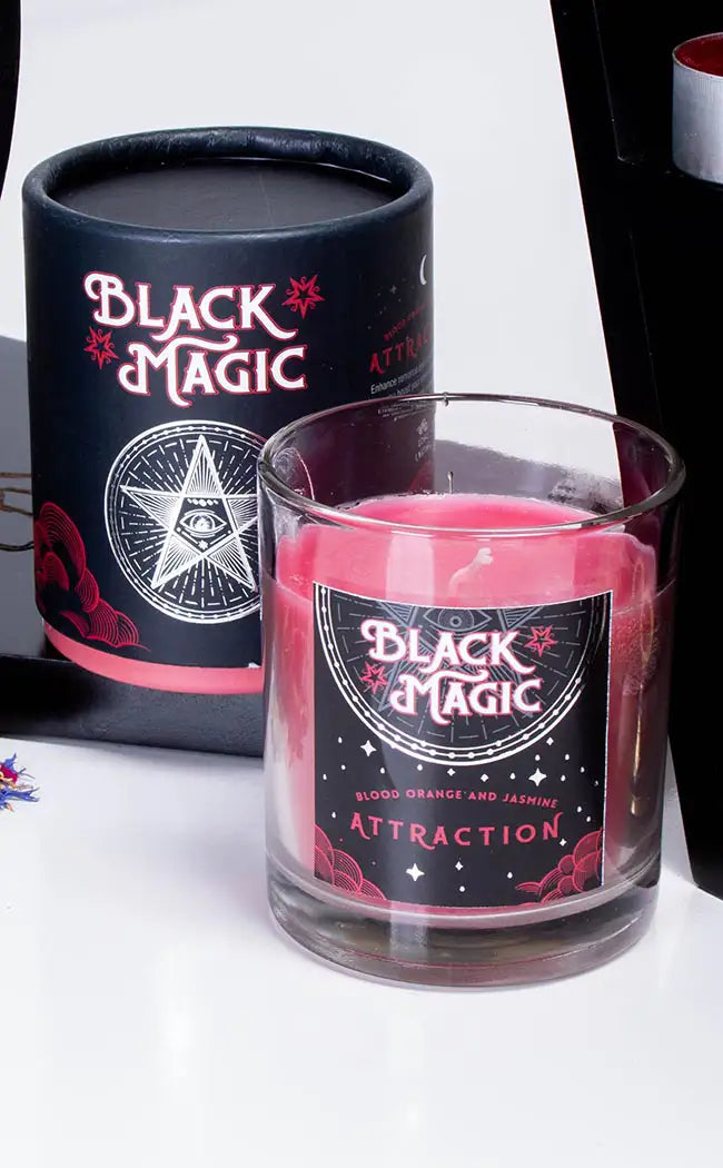 Black Magic Spell Candle Attraction Blood Orange & Jasmine Herb Magic