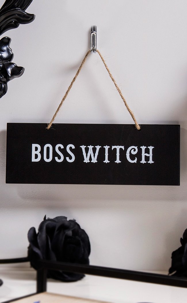 Boss Witch Wall Sign | Witchy Gothic Homwares & Gifts | Afterpay & Zip