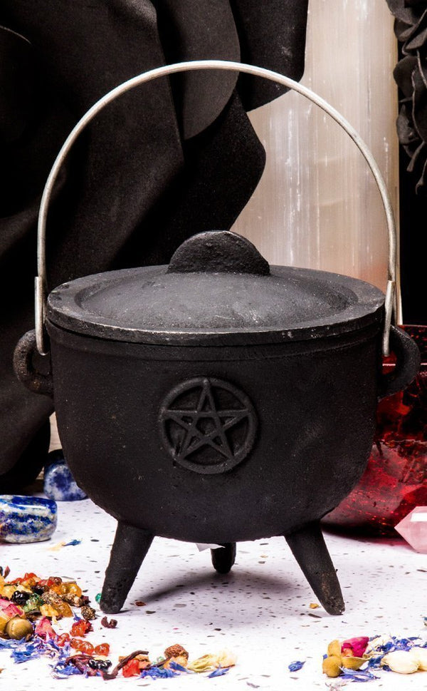 Cast Iron Pentacle Cauldron | Incense & Witchcraft Tools Australia