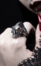 Cat Skull Steel Ring | Rogue + Wolf Australia | Gothic Jewellery