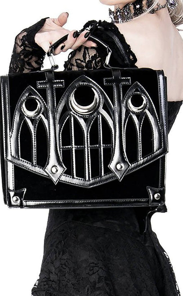 Restyle | Cathedral Briefcase Satchel | Goth Bags | Afterpay Australia