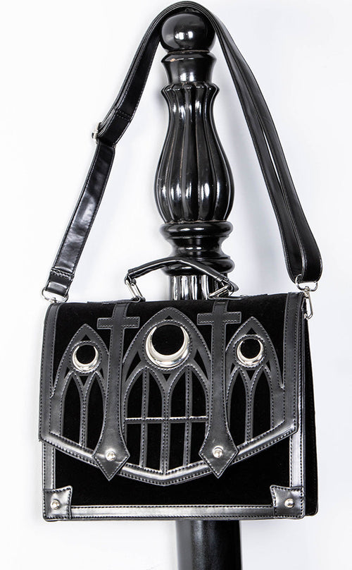 Restyle | Cathedral Briefcase Satchel | Goth Bags | Afterpay Australia
