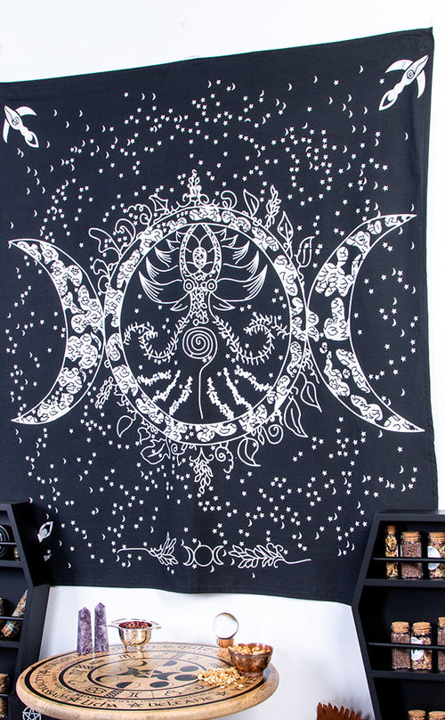Celestial Triple Moon Altar Cloth | Witchcraft Tools Australia