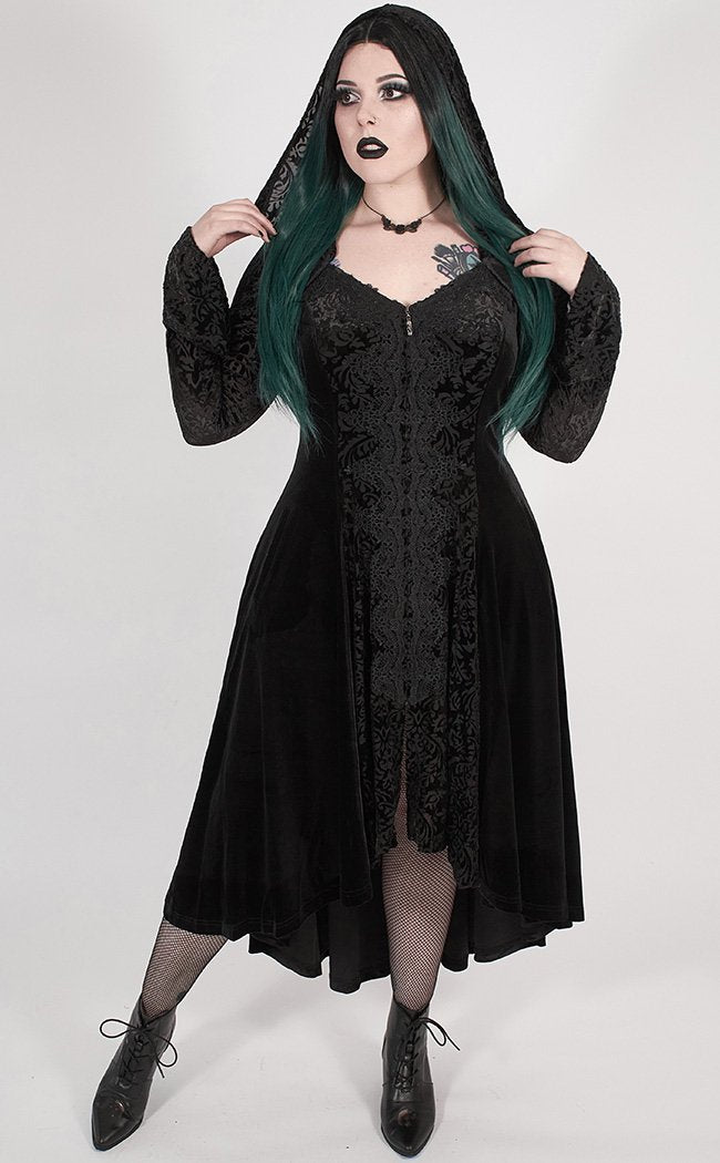 Punk Rave Australia | Dark Illusion Velvet Cloak | Plus Size Clothing