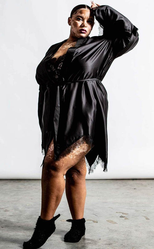 Devil's Lullaby Satin Robe | Killstar Australia | Alt Gothic Lingerie