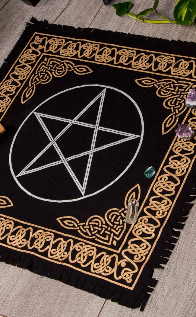 Fringe Pentacle Altar Cloth | Witchy Pagan Tools & Homewares Australia