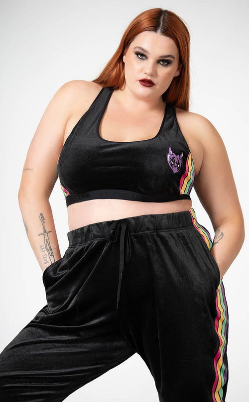Groovy Velour Bralet | Killstar Australia | Cute Gothic Activewear