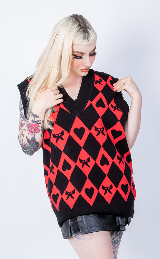 Harlequin Checkered Vest | Punk Rave | Gothic Witchy Clothing