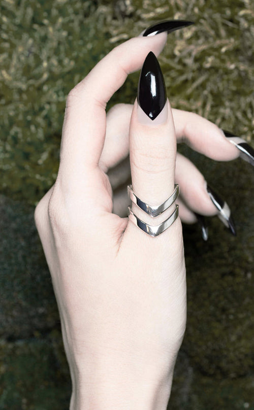 Hunt Steel Chevron Ring | Rogue + Wolf Australia | Gothic Jewellery