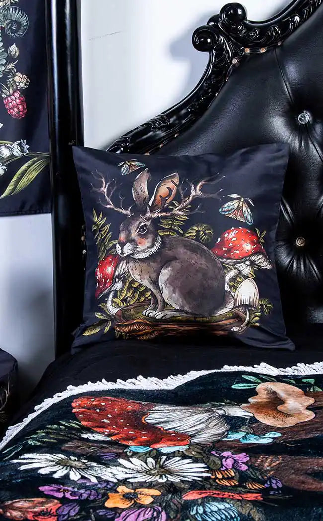 Jackalope Cushion Cover | Cottagecore Aesthetic Home Decor Australia