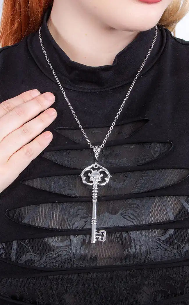 Key To A Dark Heart Necklace | Gothic Clear Quartz Jewellery
