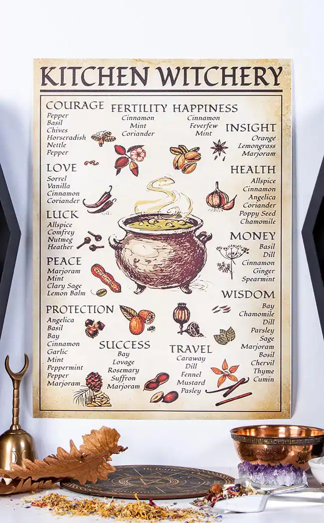 Kitchen Witch Canvas Print | Witchy Pagan Gifts & Homewares Australia