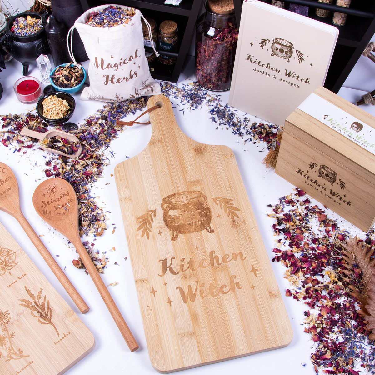 Kitchen Witch Wooden Chopping Board | Witch Gothic Gifts