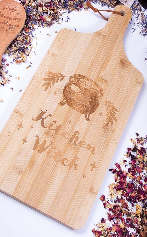 Kitchen Witch Wooden Chopping Board | Witch Gothic Gifts