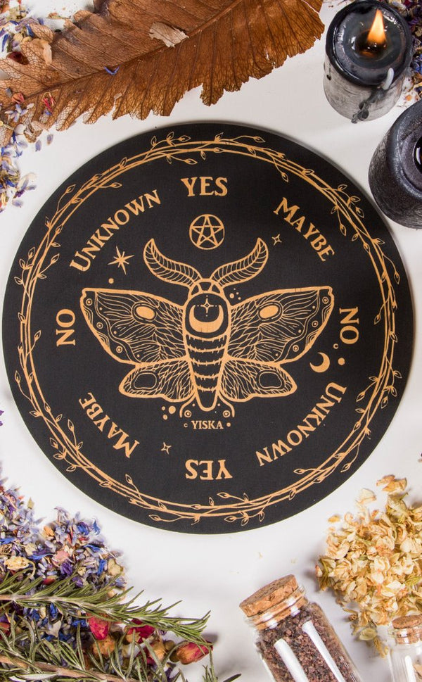 Yiska Australia | Lunar Moth Pendulum Board | Witchcraft Altar Tools