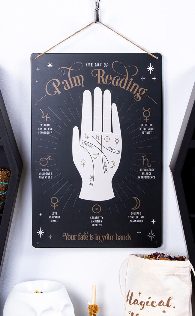 Palm Reading Metal Sign | Witchy Homewares Gifts Australia