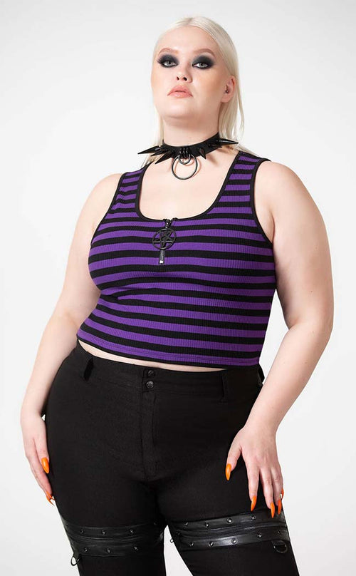 Possessed Rib Vest | Killstar Australia | Plus Size Gothic Clothing