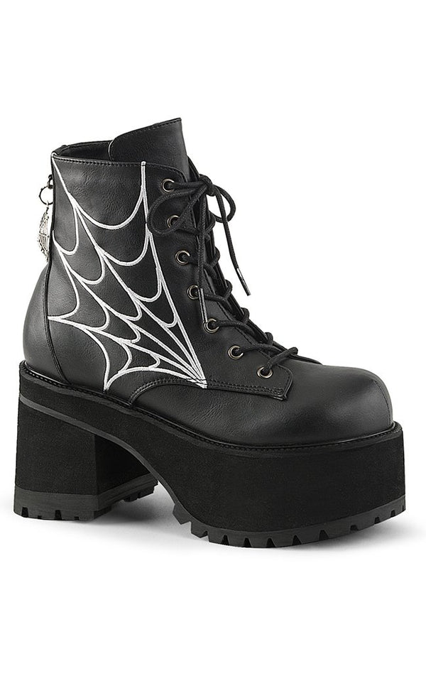 Demonia RANGER-105 Black Platform Ankle Boots | Gothic Shoes Australia