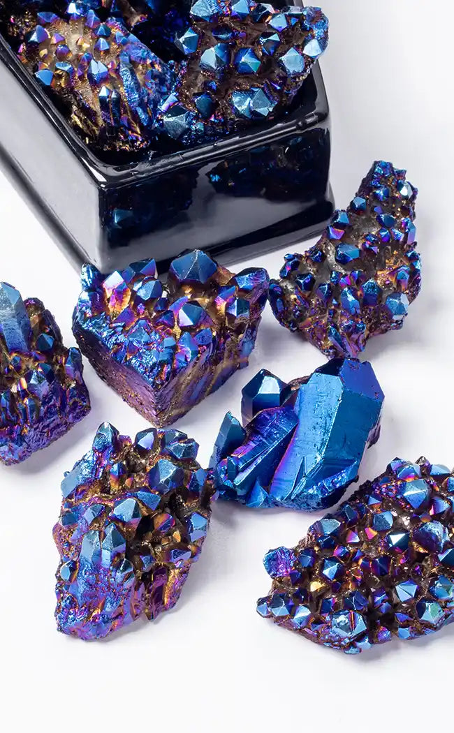 Rainbow Titanium Aura Quartz Clusters | Shop Crystals & Energy Healing