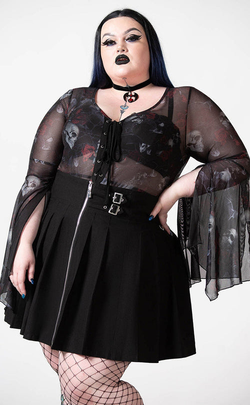 Killstar Rosabella Mesh Bodysuit | Shop Plus Size Lingerie Australia