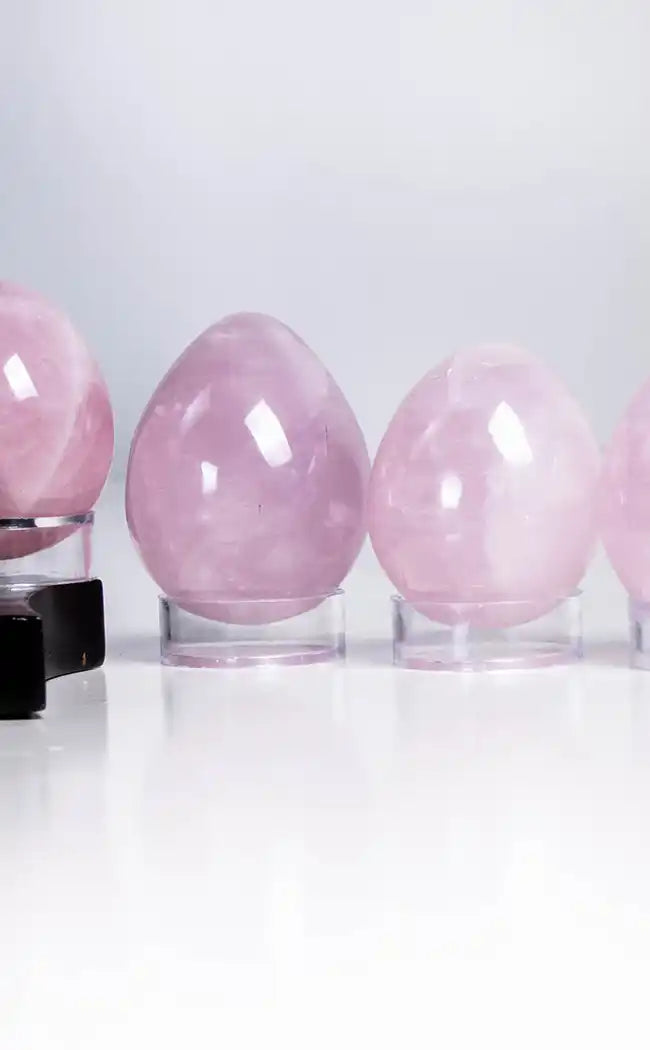 Rose Quartz Eggs with Stands | Shop Crystals for Healing in Australia