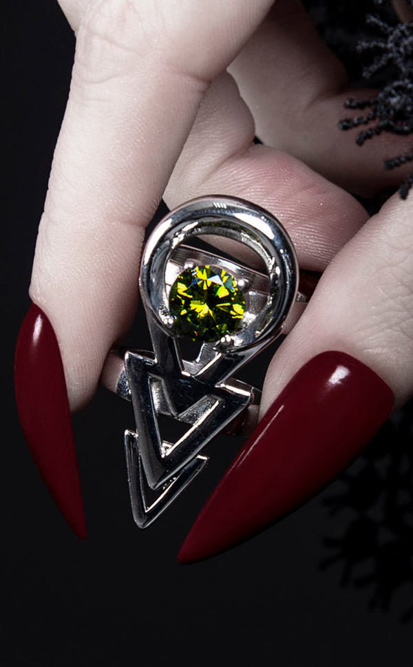 Rune Mirror Steel Ring | Rogue + Wolf Australia | Gothic Jewellery