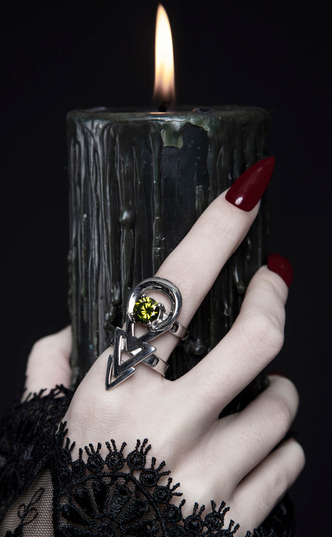 Rune Mirror Steel Ring | Rogue + Wolf Australia | Gothic Jewellery