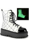 Demonia SLACKER-88 Glow Spider Platform Boots | Gothic Shoes Australia