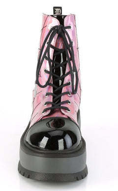 Demonia SLACKER-88 Pink Spider Platform Boots | Gothic Shoes Australia