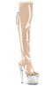 SPECTATOR-3019C Clear Thigh High Boots | Pleaser Footwear Australia