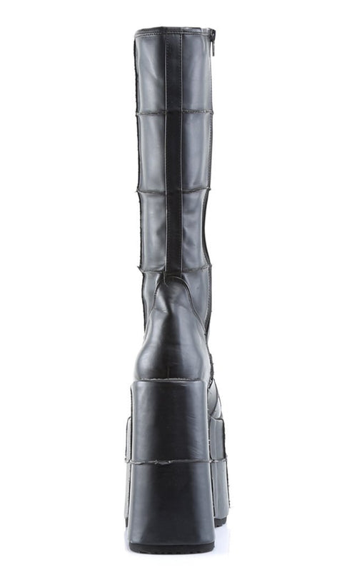 Demonia STACK-301 Black Vegan Platform Boots | Gothic Shoes Australia
