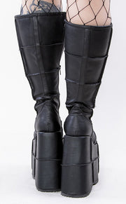 Demonia STACK-301 Black Vegan Platform Boots | Gothic Shoes Australia