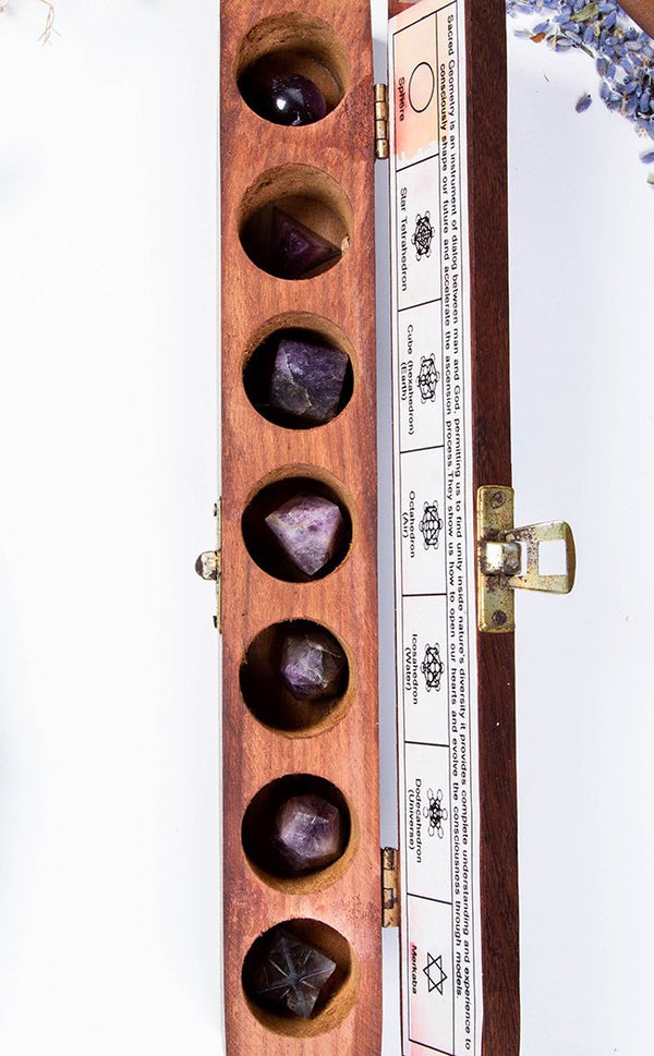 Sacred Geometry Gem Set | Wicca Pagan Crystals | Witchcraft Australia