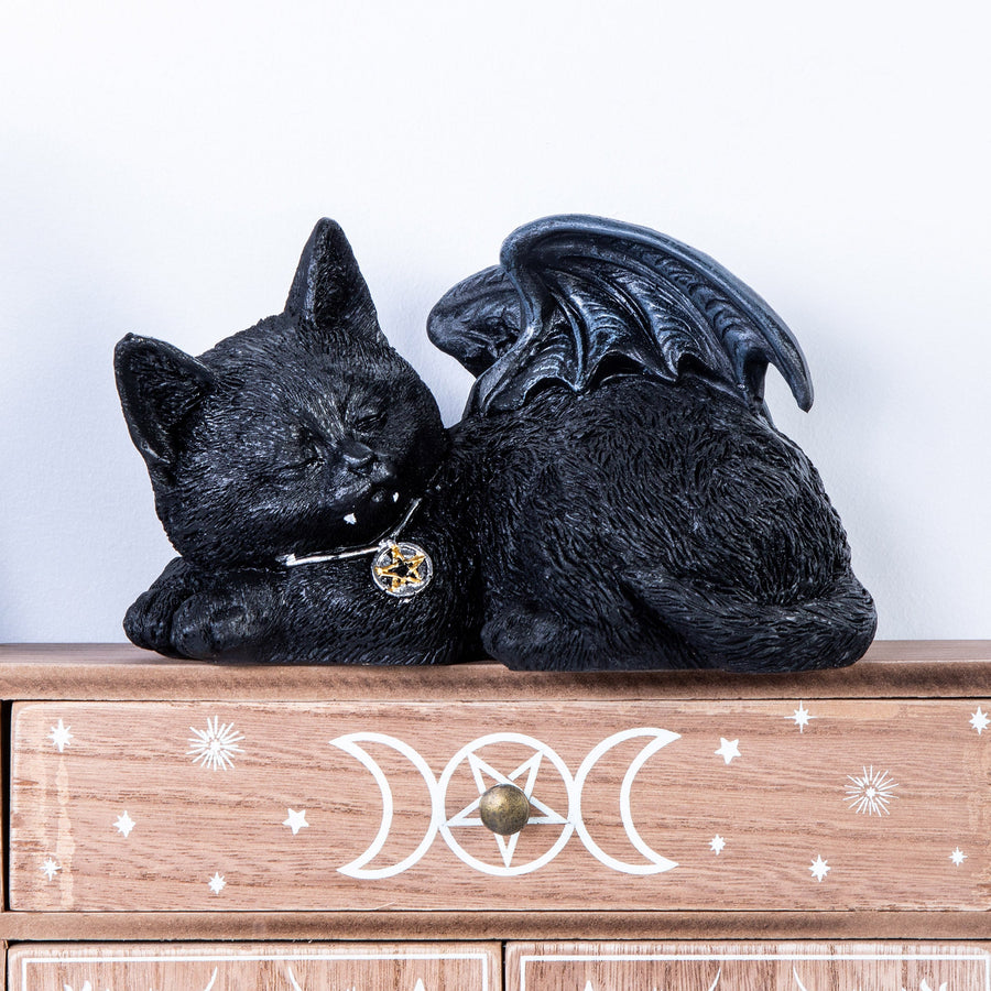 Cute Vampire Cat Witch Statue | Gothic Gifts | Afterpay