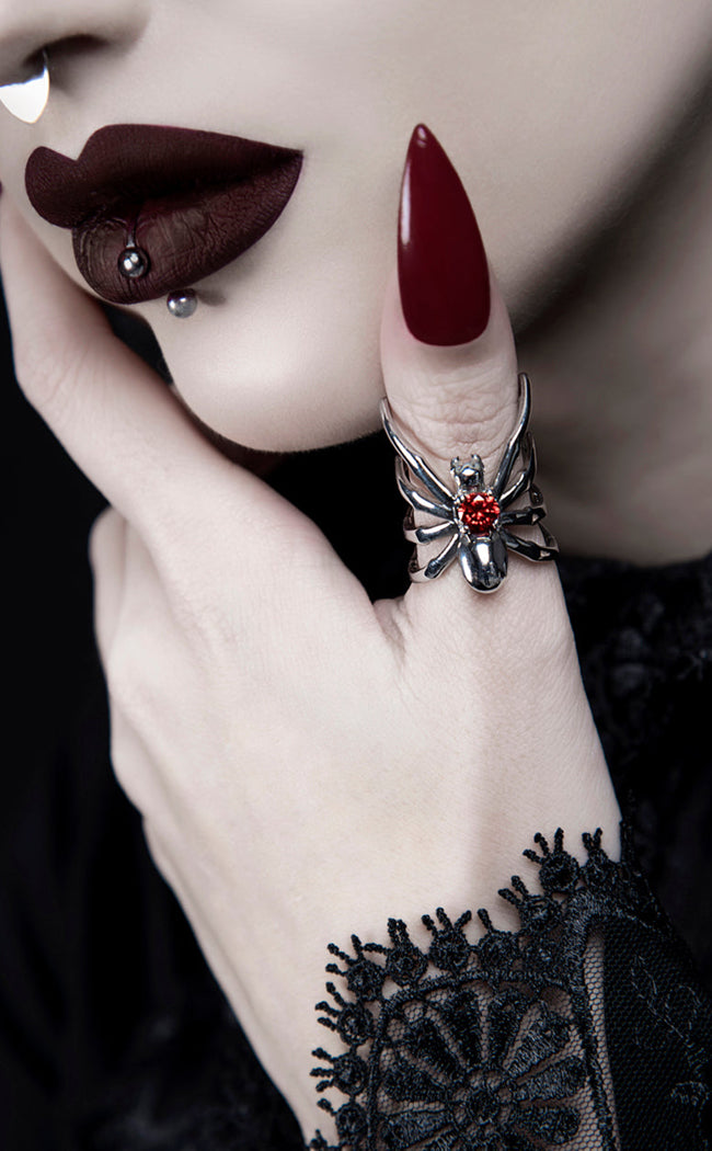 Spiderhug Steel Ring | Rogue + Wolf Australia | Gothic Jewellery