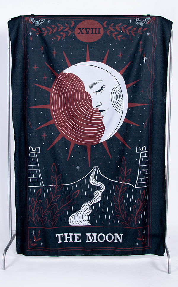 The Moon Tarot Card Beach Towel | Witchy Summer Accessories Australia