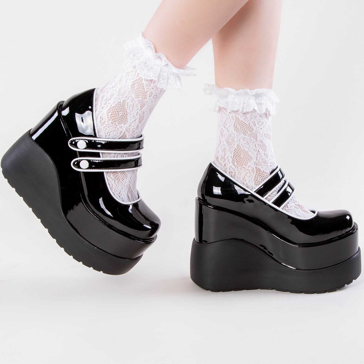 VOID-37 Black Patent Mary Jane Shoes | Shop Platform Shoes Australia