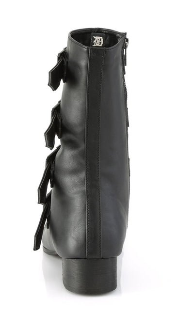 Demonia WARLOCK 110-C Black Vegan Winklepickers | Goth Boots Australia