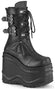 Demonia WAVE-150 Black Vegan Platform Boots | Gothic Shoes Australia