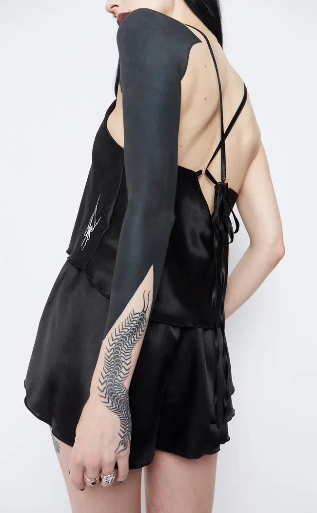 Widow Satin Pyjama Cami Top | Mary Wyatt | Shop Alt Gothic Sleepwear